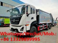 China HOT SALE! DONGFENG TIANLONG 6*4 290hp diesel 20CBM garbage compactor truck, refuse garbage truck supplier in China for sale