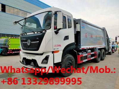 China HOT SALE! DONGFENG TIANLONG 6*4 290hp diesel 20CBM garbage compactor truck, refuse garbage truck supplier in China for sale