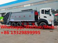 China HOT SALE! DONGFENG TIANLONG 6*4 290hp diesel 20CBM garbage compactor truck, refuse garbage truck supplier in China for sale