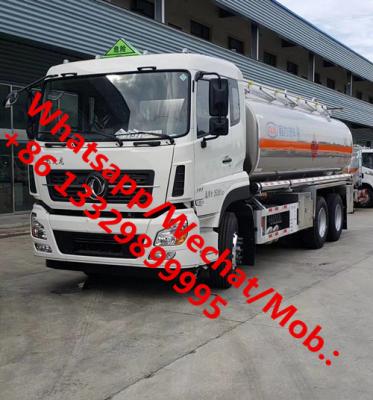 China customized aluminum alloy 20cbm bulk oil transported tanker truck for sale, HOT SALE! DONGFENG fuel tanker vehicle for sale