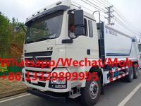 China HOT SALE! Customized SHACMAN BRAND 6*4 LHD 18CBM garbage compactor truck for sale, 115tons compacted garbage truck for sale