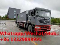 China Dongfeng 6*4 LHD T5 260hp diesel Euro 6 18cbm garbage compactor truck for sale,18cbm refuse garbage compactor vehicle for sale