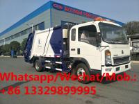 China Customized SINO TRUK HOWO 120hp diesel 8cbm compacted garbage truck for sale, new refuse garbage compressed vehicle for sale