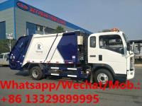 China Customized SINO TRUK HOWO 120hp diesel 8cbm compacted garbage truck for sale, new refuse garbage compressed vehicle for sale
