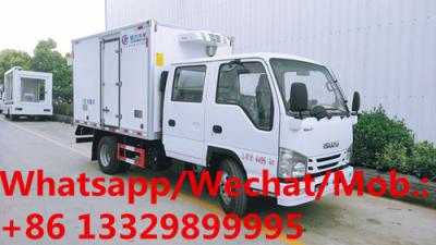 China HOT SALE! ISUZU brand 100P 4*2 LHD double cabs refrigerated truck, New best price ISUZU 120hp diesel cold room truck for sale