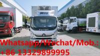 China FOTON AOLING 131hp diesel Euro 6 refrigerated truck for sale, Frozen van truck for transported frozen meats and fish for sale