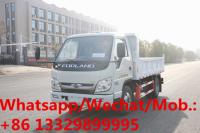 China Customized mini forland 115hp diesel dump garbage truck for sale, forland construction wastes collecting tipper truck for sale