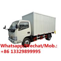China ​  customized light duty dongfeng diesel van cargo vehicle for sale, new brand Dongfeng dry good transported van truck for sale