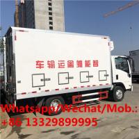 China new manufactured ISUZU livestock poultry day old chick transported vehicle for sale, refrigerated truck for baby chick for sale