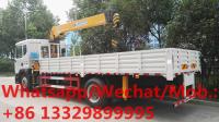 China HOT SALE!Dongfeng D9 4*2 LHD 190hp 6.3tons cargo truck with crane, new best price telescopic crane mounted on truck for sale
