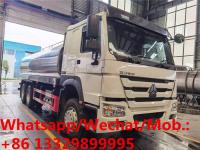 China HOWO 6*4 LHD 371hp diesel stainless steel water tanker supplying vehicle,  water tanker for liquid food transportation for sale