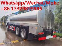 China HOWO 6*4 LHD 371hp diesel stainless steel water tanker supplying vehicle,  water tanker for liquid food transportation for sale