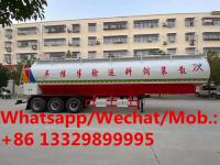 China New designed round shape 63cbm livestock  bulk feed container semitrailer, farm-oriented feed body trailer for sale for sale