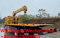 China SINO TRUK HOWO 8T road recovery vehicle for sale, new Flatbed wrecker towing truck with telescopic crane boom for sale, for sale