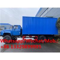 China New manufactured dongfeng 140 long nose diesel 7tons-10tons cargo van truck for sale,cheaper lorry van cargo vehicle for sale