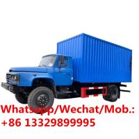 China New manufactured dongfeng 140 long nose diesel 7tons-10tons cargo van truck for sale,cheaper lorry van cargo vehicle for sale