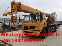 China new manufactured Dongfeng 4*2 LHD 12T sink-style mobile crane truck for sale, cheaper price 12T crane truck vehicle for sale