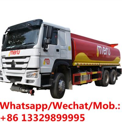 China New SINO TRUK HOWO 6*4 LHD diesel fuel tanker truck for sale, Best price mobile 336hp oil tanker transported truck for sale