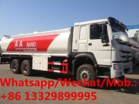 China New SINO TRUK HOWO 6*4 LHD diesel fuel tanker truck for sale, Best price mobile 336hp oil tanker transported truck for sale