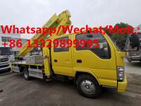 China Customized ISUZU double-cab 14m height telescopic aerial working platform truck for sale, hydraulic bucket truck for sale