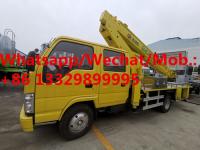 China Customized ISUZU double-cab 14m height telescopic aerial working platform truck for sale, hydraulic bucket truck for sale