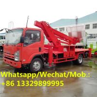 China Customized ISUZU 16m telescopic type hydraulic bucket truck for sale,new good telesopic aerial working platform truck for sale