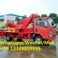 China Customized ISUZU 16m telescopic type hydraulic bucket truck for sale,new good telesopic aerial working platform truck for sale