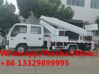 China Customized ISUZU brand 4*2 2 rows 18m telescopic aerial working platform truck for sale, High altitude operation truck for sale