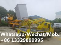 China High quality ISUZU 4*2 single row 16m telescopic high altitude operation truck for sale, hydraulic aerial working truck for sale