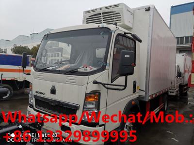 China HOT SALE! good price HOWO 4*2 LHD/RHD 5T refrigerated truck, factory sale Customized HOWO diesel cold van truck for sale