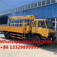 China Hot Sale lower price Dongfeng 4x2 Crane Truck Mounted 6.3T Telescoping Boom Crane, Factory sale cargo truck with crane for sale