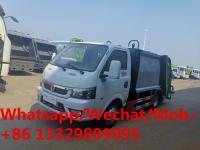 China Factory sale dongfeng brand mini diesel 3.5cbm garbage compactor turck, wholesale price compacted garbage truck for sale for sale