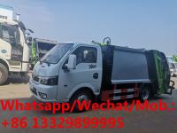 China Factory sale dongfeng brand mini diesel 3.5cbm garbage compactor turck, wholesale price compacted garbage truck for sale for sale