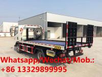 China Factory sale Good price SINO TRUK HOWO 4T hydraulic roll-back road recovery wrecker towing truck, flatbed wrecker vehicl for sale