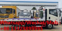 China Factory sale Good price SINO TRUK HOWO 4T hydraulic roll-back road recovery wrecker towing truck, flatbed wrecker vehicl for sale