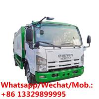 China Japan ISUZU 6-8cbm compression garbage truck, Customized ISUZU 5T Rear compactor garbage truck sale in Philippines for sale