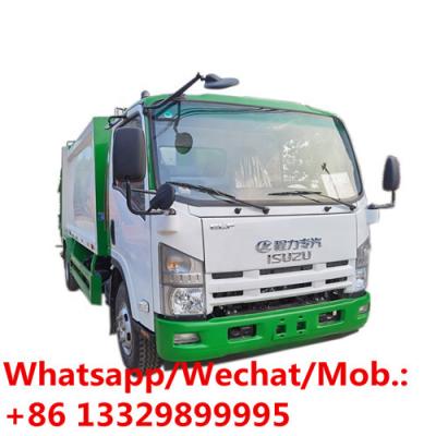 China Japan ISUZU 6-8cbm compression garbage truck, Customized ISUZU 5T Rear compactor garbage truck sale in Philippines for sale