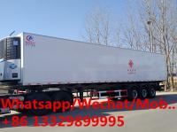 China new designed 13.3m length refrigerated container semitrailer for sale, big capacity 73.4cbm refrigerated van trailer for sale