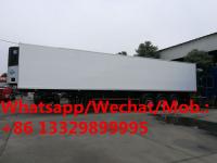 China new designed 13.3m length refrigerated container semitrailer for sale, big capacity 73.4cbm refrigerated van trailer for sale