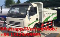 China HOT SALE! customized Dongfeng 4*2 LHD 5T-7T dump tipper truck with hydraulic cover, factory sale domestic wastes tipper for sale