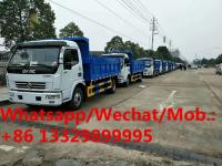 China HOT SALE! customized Dongfeng 4*2 LHD 5T-7T dump tipper truck with hydraulic cover, factory sale domestic wastes tipper for sale