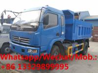 China HOT SALE! customized Dongfeng 4*2 LHD 5T-7T dump tipper truck with hydraulic cover, factory sale domestic wastes tipper for sale