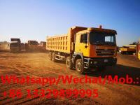 China SHACMAN brand 8*4 F3000 LHD 40tons dump tipper truck for ore/gravel/coal transportation, heavy duty dump tipper for sale for sale