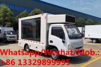 China HOT SALE! YUEJIN brand 4*2 LHD gasoline Euro 6 engine P5 mobile LED advertising truck, LED screen vehicle for sale for sale