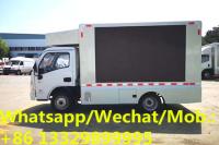 China HOT SALE! YUEJIN brand 4*2 LHD gasoline Euro 6 engine P5 mobile LED advertising truck, LED screen vehicle for sale for sale