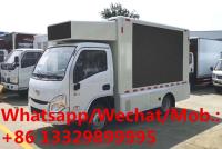 China HOT SALE! YUEJIN brand 4*2 LHD gasoline Euro 6 engine P5 mobile LED advertising truck, LED screen vehicle for sale for sale