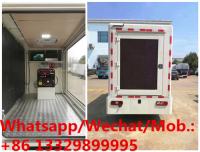 China Customized FOTON mini gasoline engine LED screen vehicle with double sides P5 LED screen for sale,mobile LED truck for sale