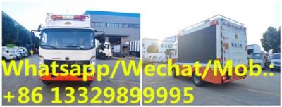 China Customized SINO TRUK HOWO 4*2 LHD diesel P5 firefighting LED advertising truck for sale, good price Mobile LED truck for sale