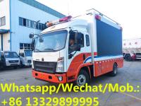 China Customized SINO TRUK HOWO 4*2 LHD diesel P5 firefighting LED advertising truck for sale, good price Mobile LED truck for sale