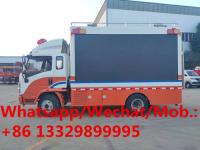 China Customized SINO TRUK HOWO 4*2 LHD diesel P5 firefighting LED advertising truck for sale, good price Mobile LED truck for sale